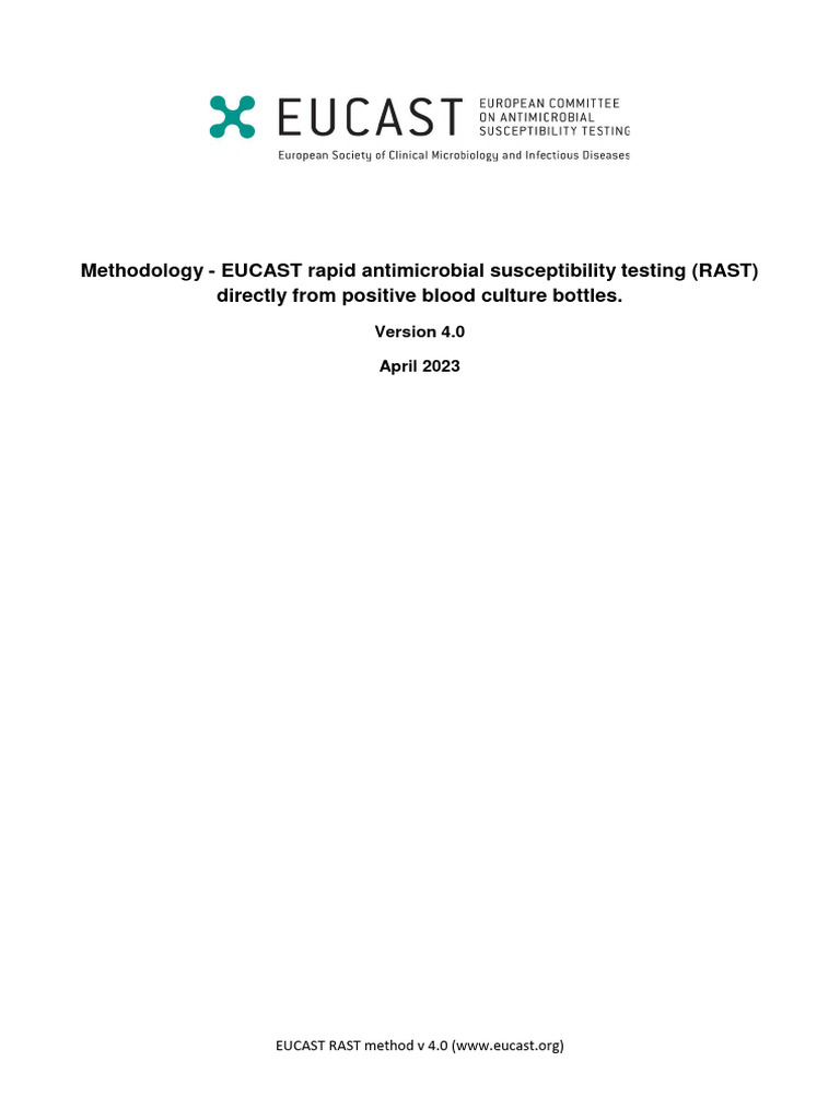 EUCAST RAST Methodology v4.0 Final | PDF