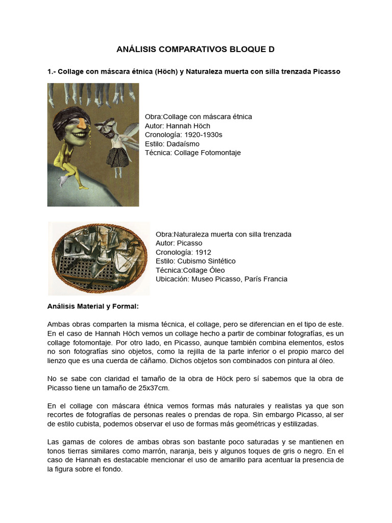 Análisis Comparativos Bloque D | PDF