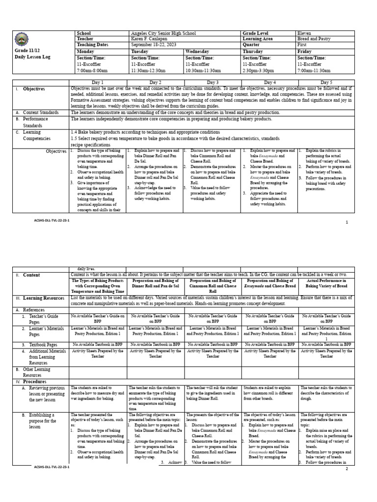 DLL BPP Qtr. 1 Week 4 | PDF