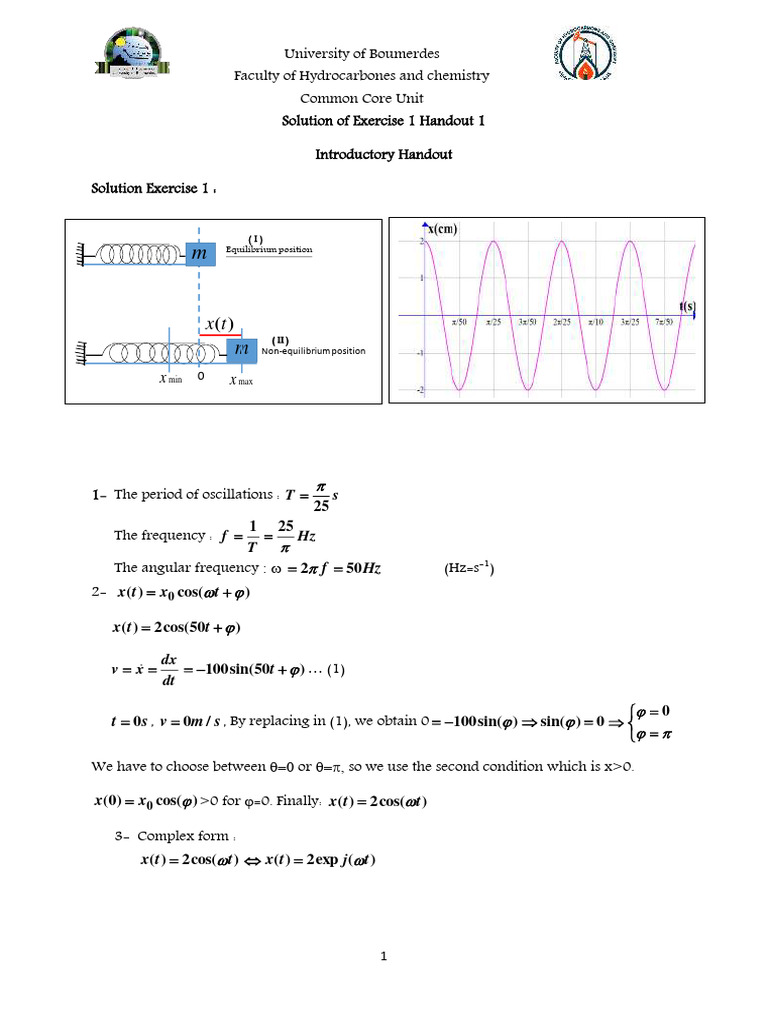 Handout - 1-Solution - Exercise 1 | PDF