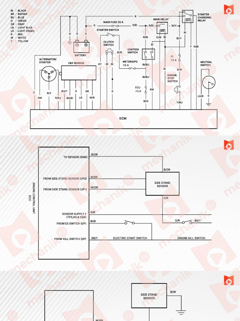 Side Stand Sensor Wiring Diagram | PDF