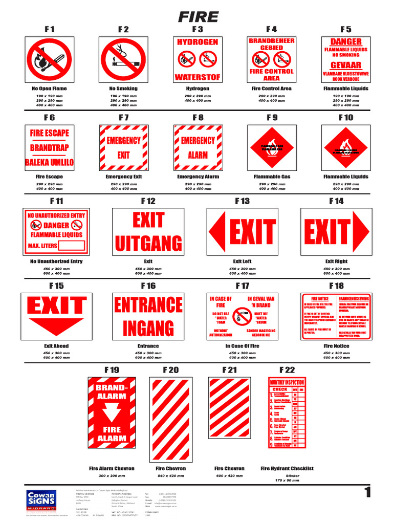 Safety Signs Catalogue | PDF