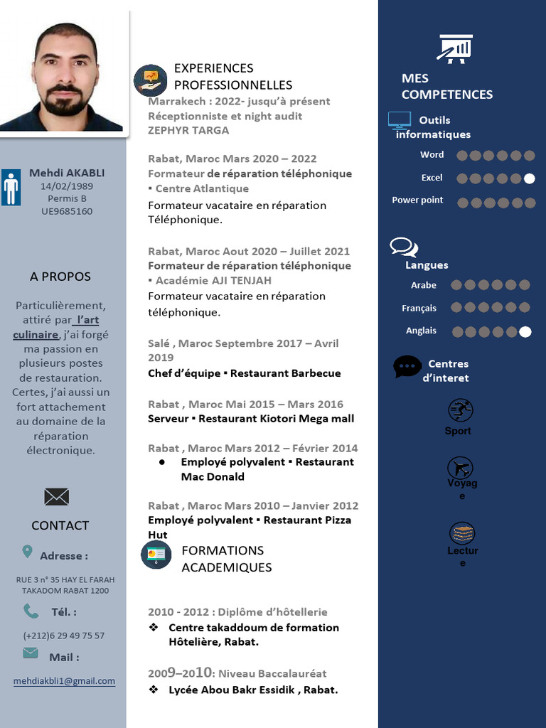 CV Mehdi MODIF 2 | PDF