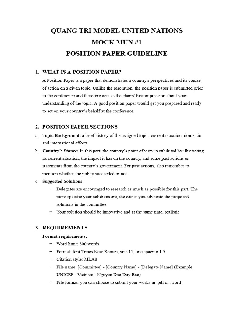 Position Paper Guide | PDF | Libya | Muammar Gaddafi