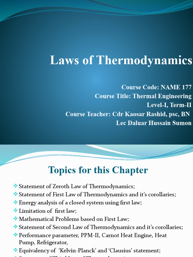 Laws of Thermodynamics | PDF