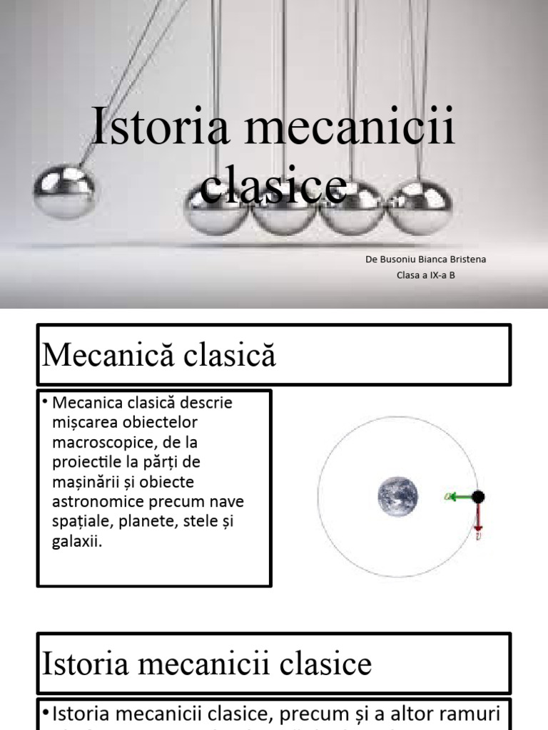 Istoria Mecanicii Clasice | PDF