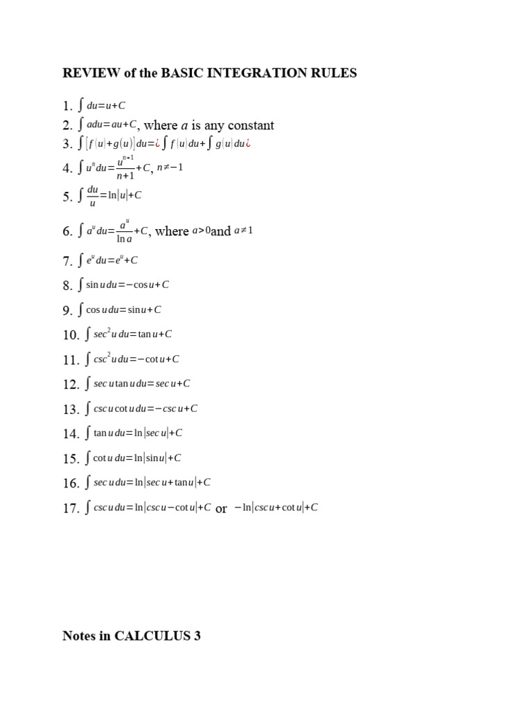 Calculus Integration Guide | PDF