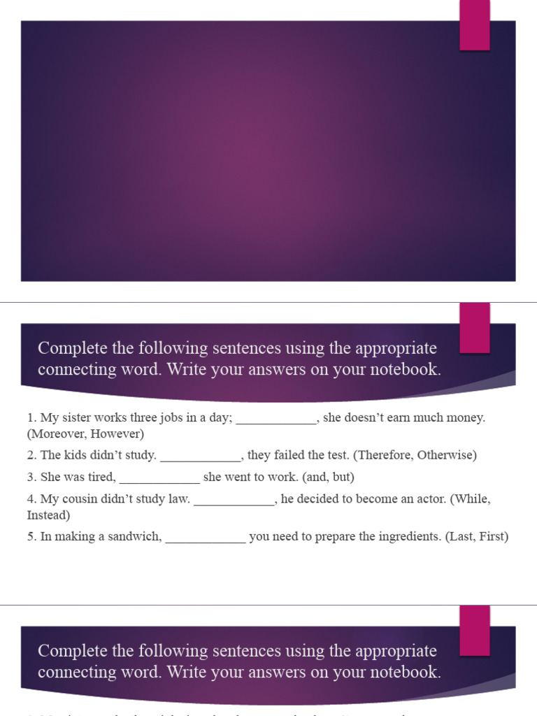 Logical Connectors Text Types Pdf
