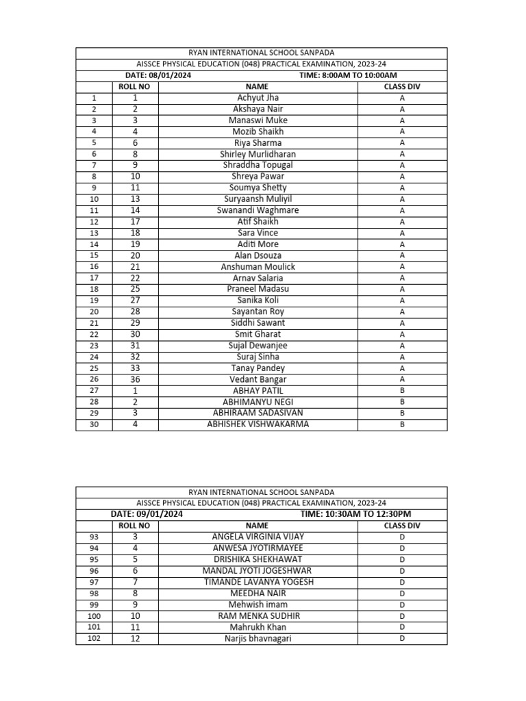 Physical Education 2023-2024 (1) - 2 | PDF