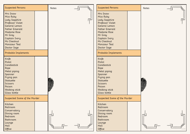 Detective Notes | PDF