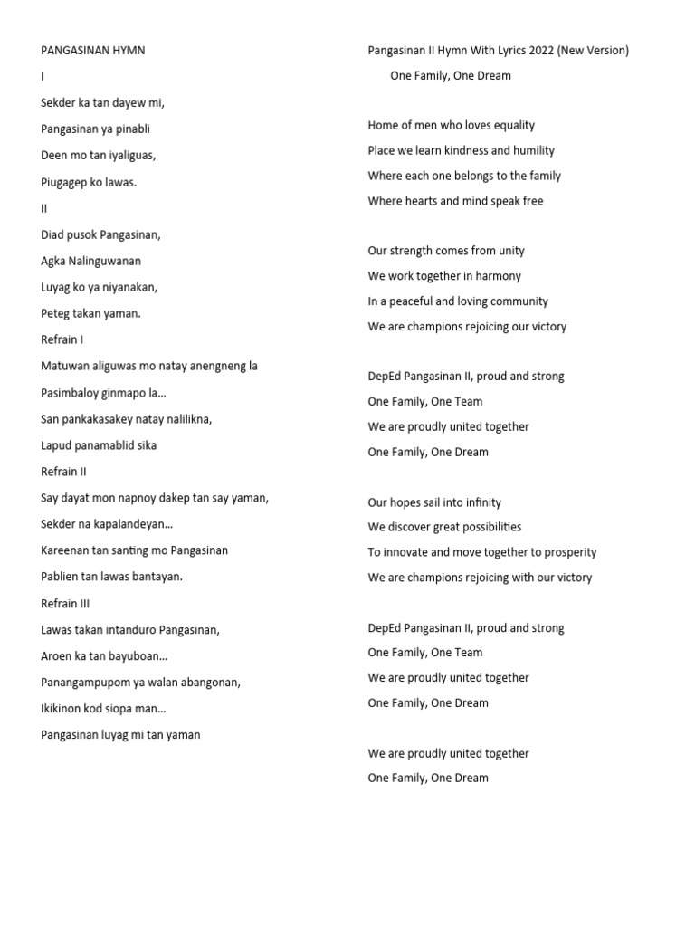 Pangasinan Hymn | PDF
