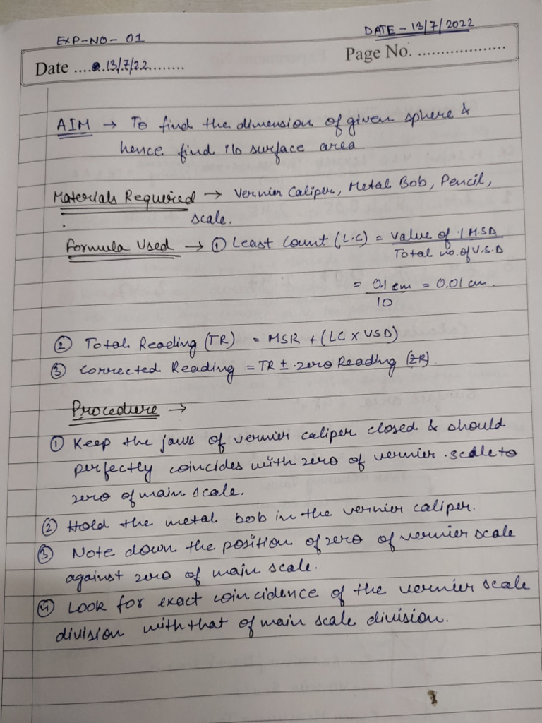 Physics Practical Sam | PDF