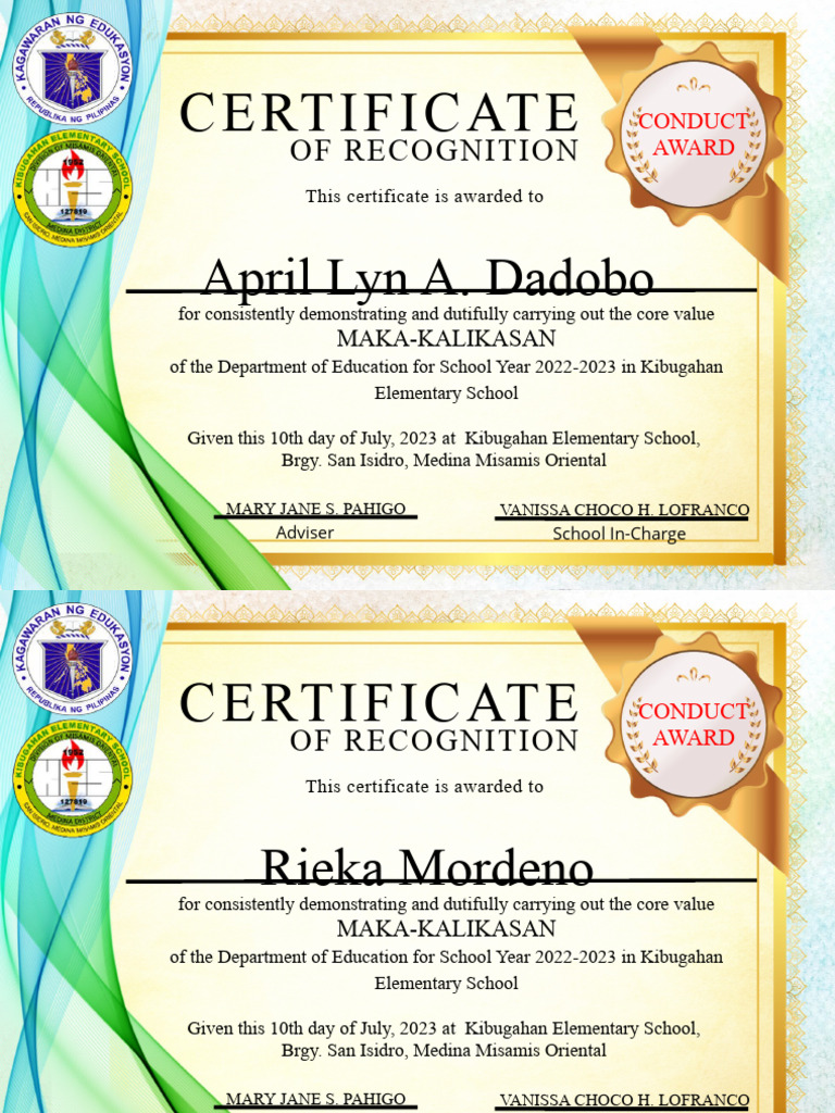 Conduct Certificates | PDF