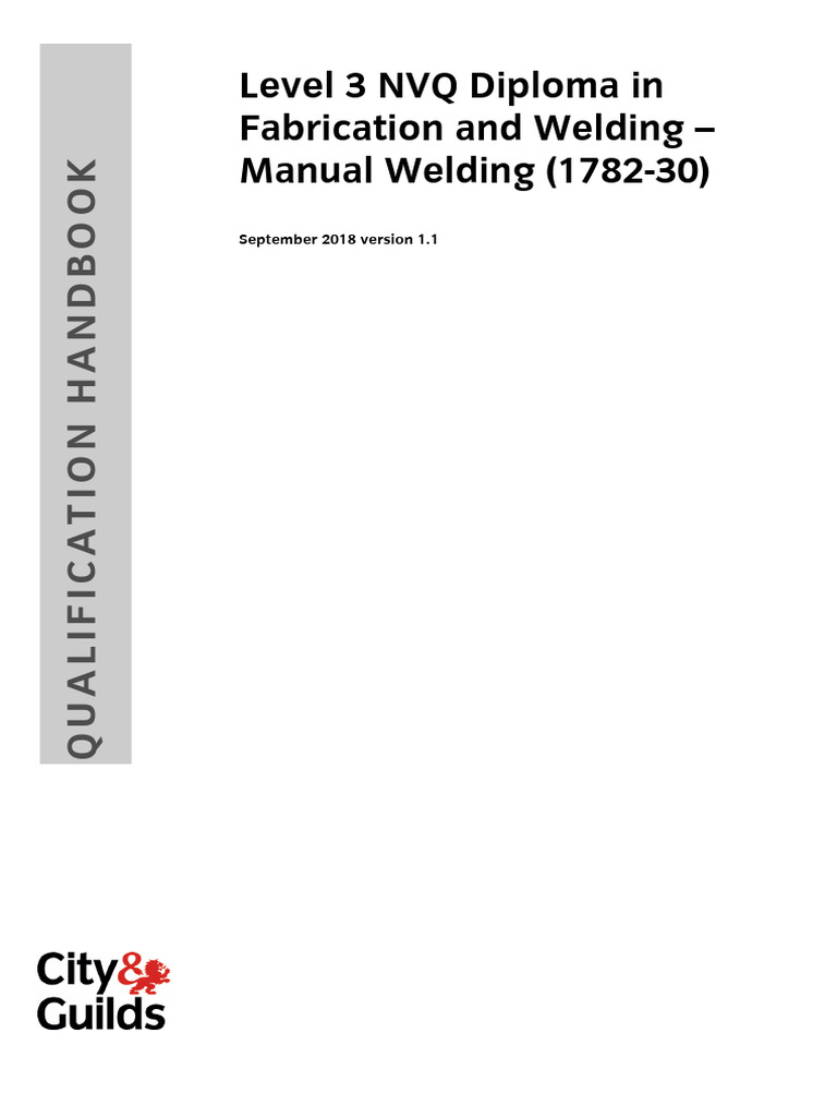 1782-30 l3 NVQ Manual Welding Qualification-Handbook v1-1-PDF - Ashx | PDF