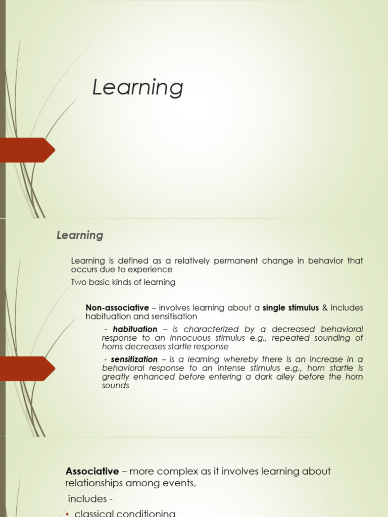 Learning Share | PDF | Classical Conditioning | Learning