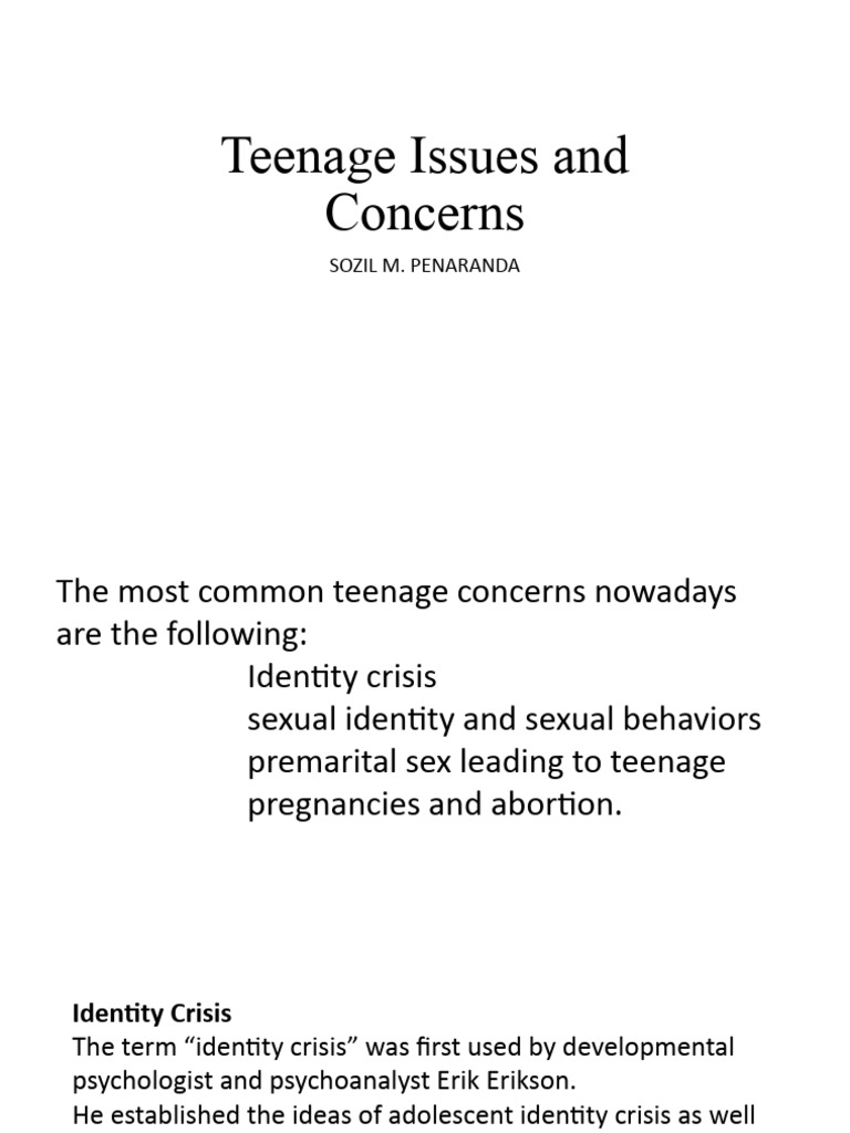 Teenage Issues and | PDF