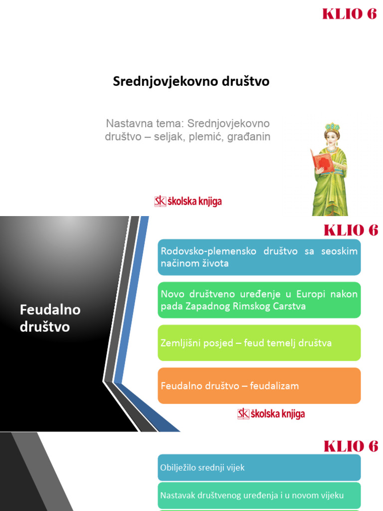 Klio 6 - PPT - 2.1. Srednjovjekovno Drustvo | PDF