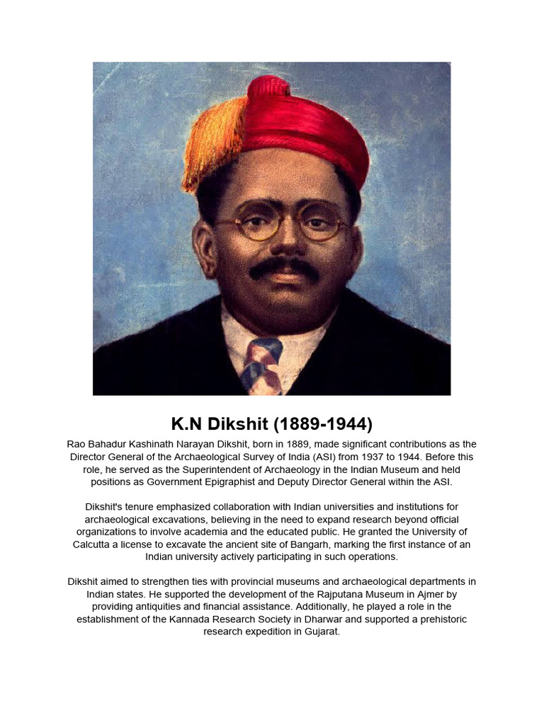 K.N. Dikshit | PDF | Archaeology
