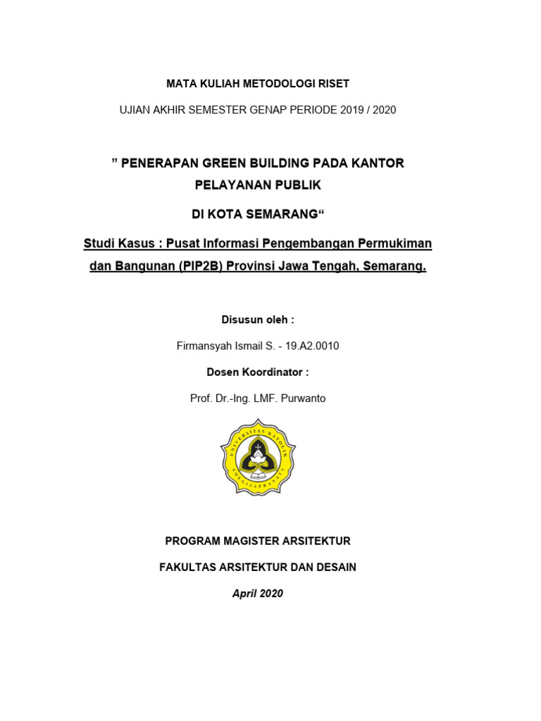 UAS - Metodologi Riset - 19.A2.00010 - Firmansyah Ismail S. | PDF