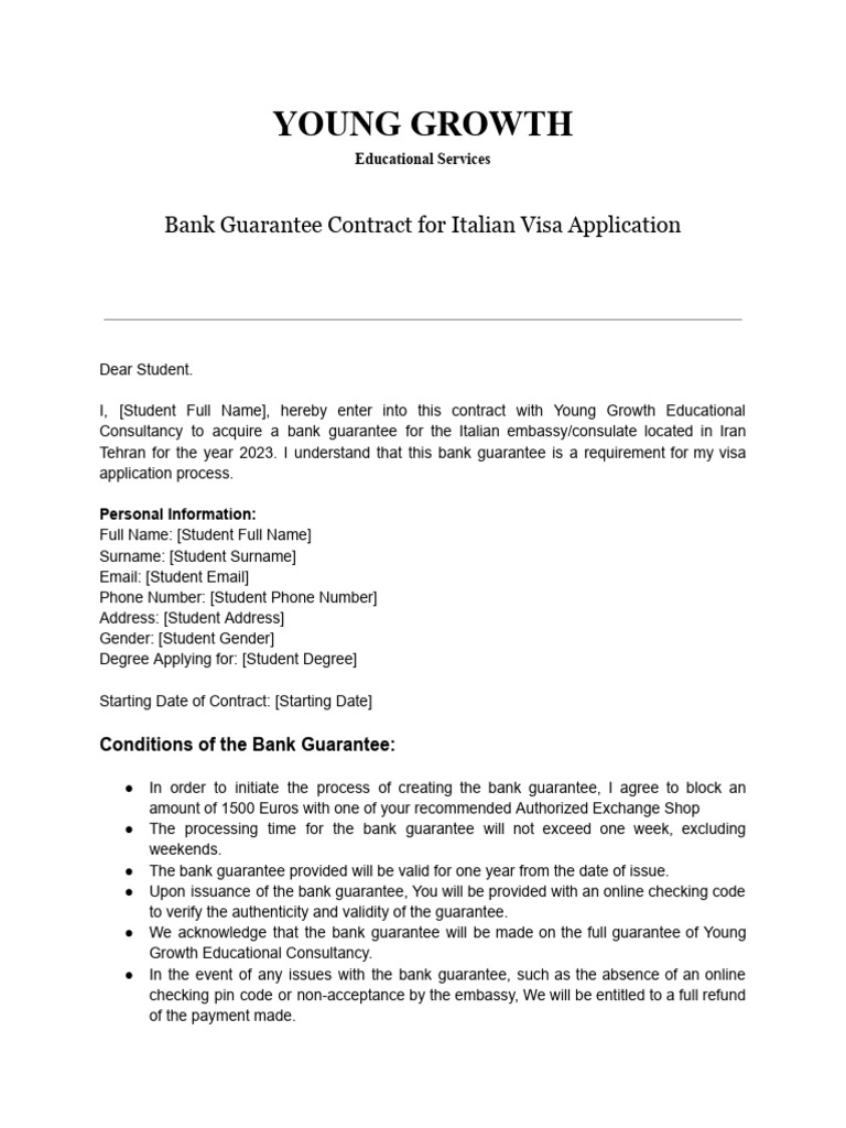 Bank Guarantee Contract | PDF