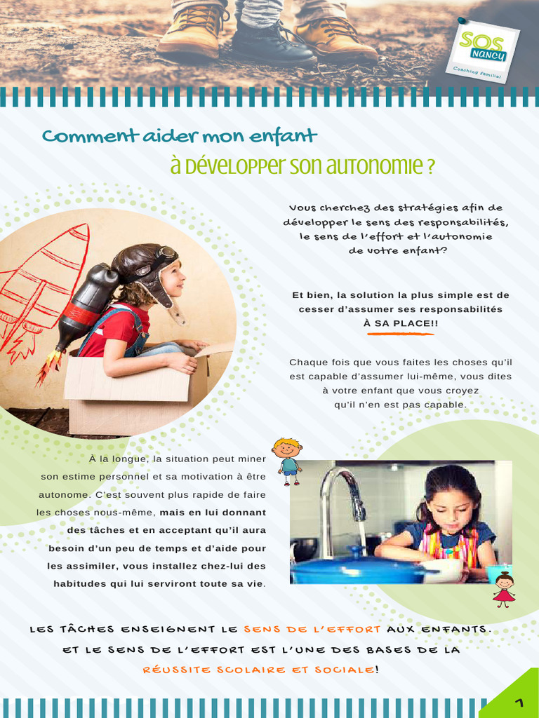 Favoriser l'autonomie chez l'enfant | PDF | Motivation | Motivant