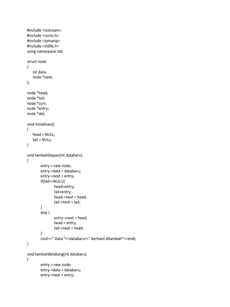 Cyrcular Single Linked List | PDF | C++ | Computer Programming