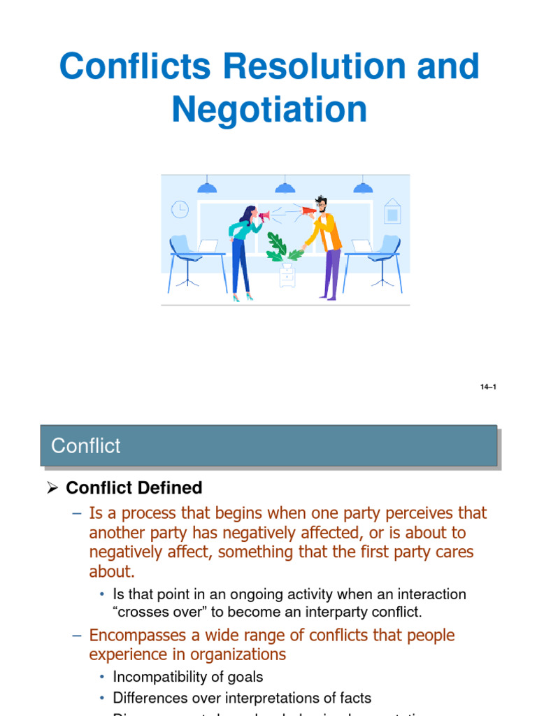 Conflicts Resolution and Negotiation | PDF | Business | Self-Improvement