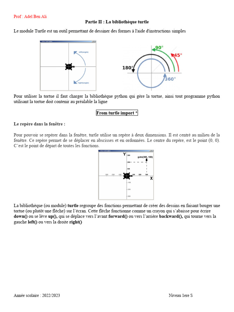 Quelques Commandes Turtle | PDF