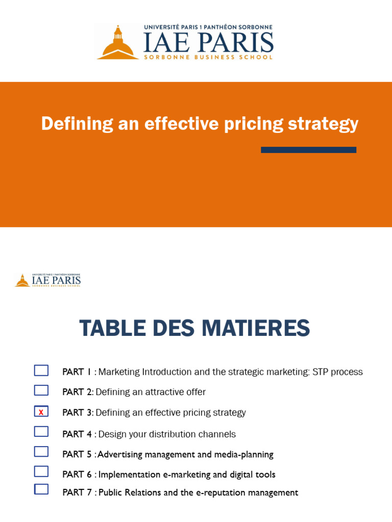 Defining An Effective Pricing Strategy | PDF