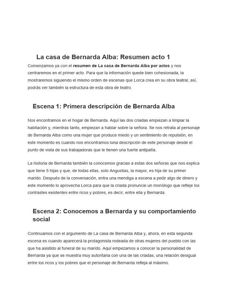 La Casa de Bernarda Alba | PDF