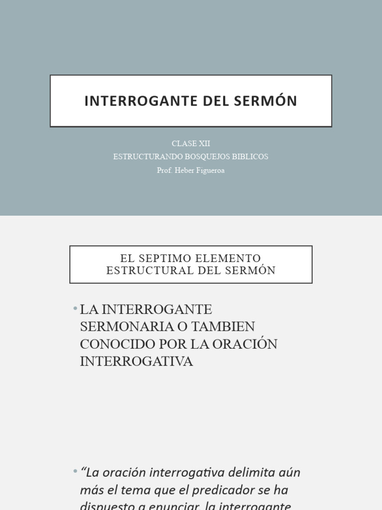 Interrogante Sermonaria | PDF