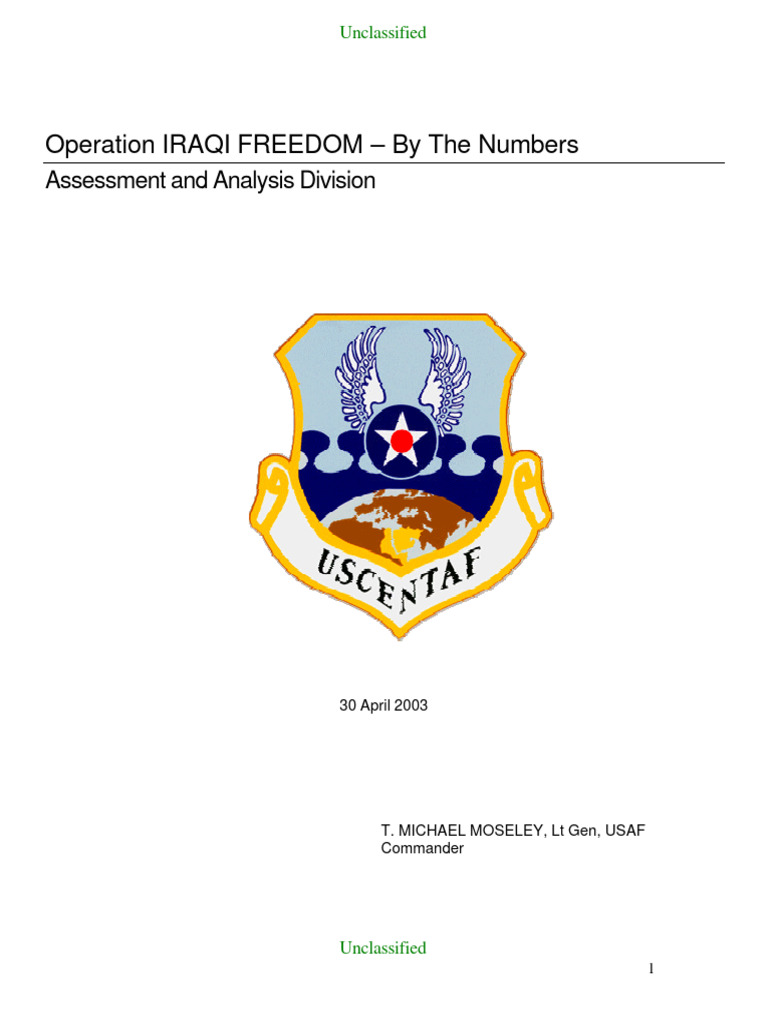 Uscentaf Oif Report 30apr2003 | PDF