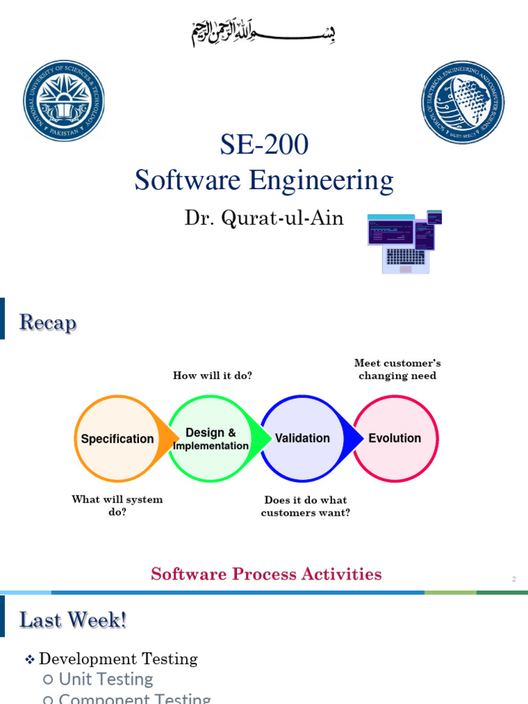 SE-200 Software Engineering: Dr. Qurat-ul-Ain | PDF