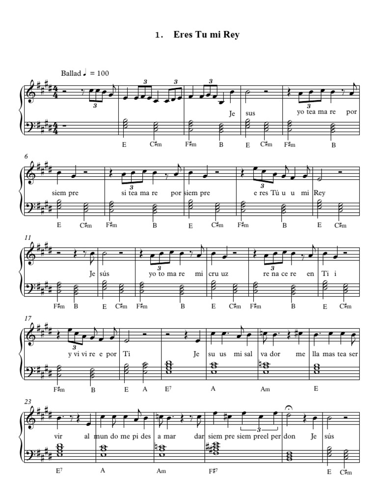 Jesús - Eres Tu Mi Rey | PDF