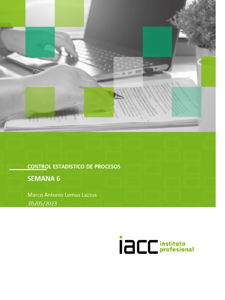 Control Semana 6 Control Estadistico de Procesos | PDF