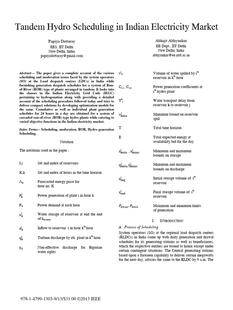 Tandem Operations | PDF | Mathematical Optimization | Hydroelectricity