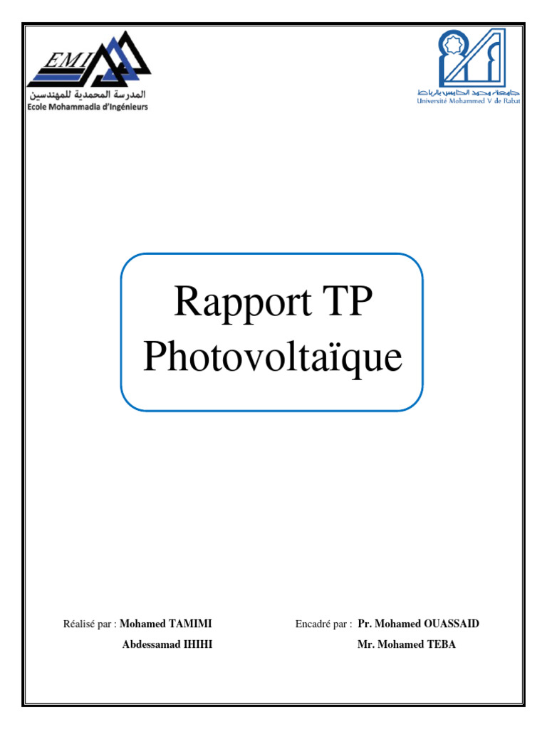 Rapport TP PV | PDF