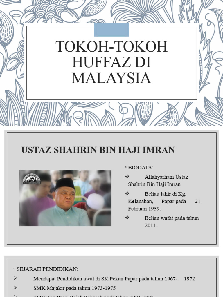 Tokoh-Tokoh Huffaz Di Malaysia(Sejarah) | PDF