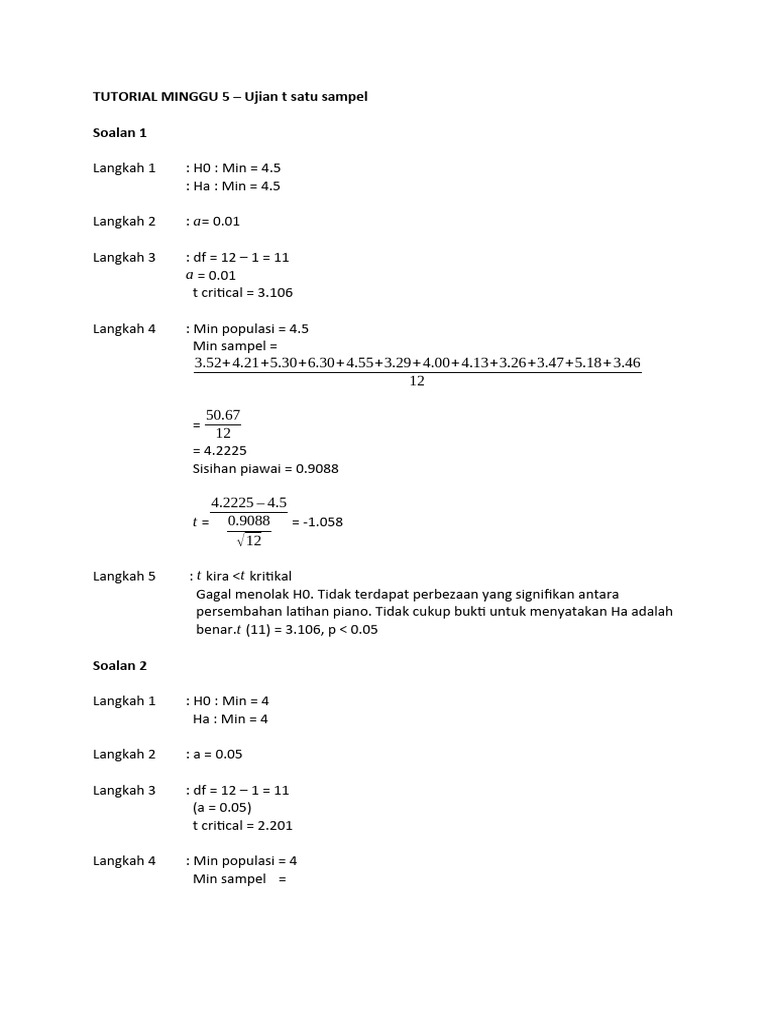 Tutorial Minggu 5 | PDF