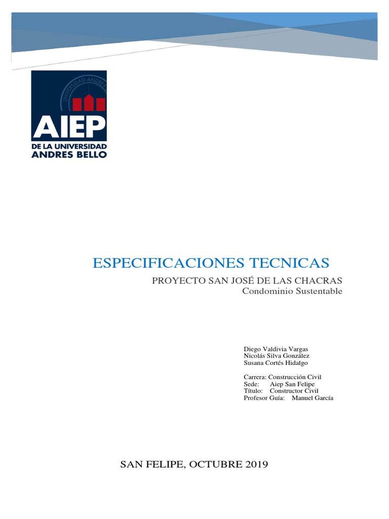 1.1. Especificaciones Tã©cnicas Proyecto | PDF 1.1. Especificaciones Tã©cnicas Proyecto | PDF