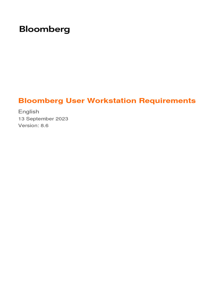 Workstation Requirements 86en | PDF | Computers