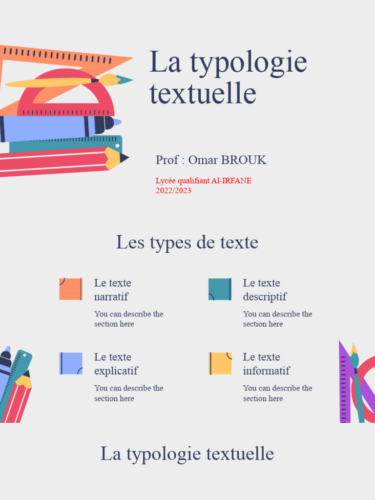 La Typologie Textuelle | PDF | Arts du langage et discipline