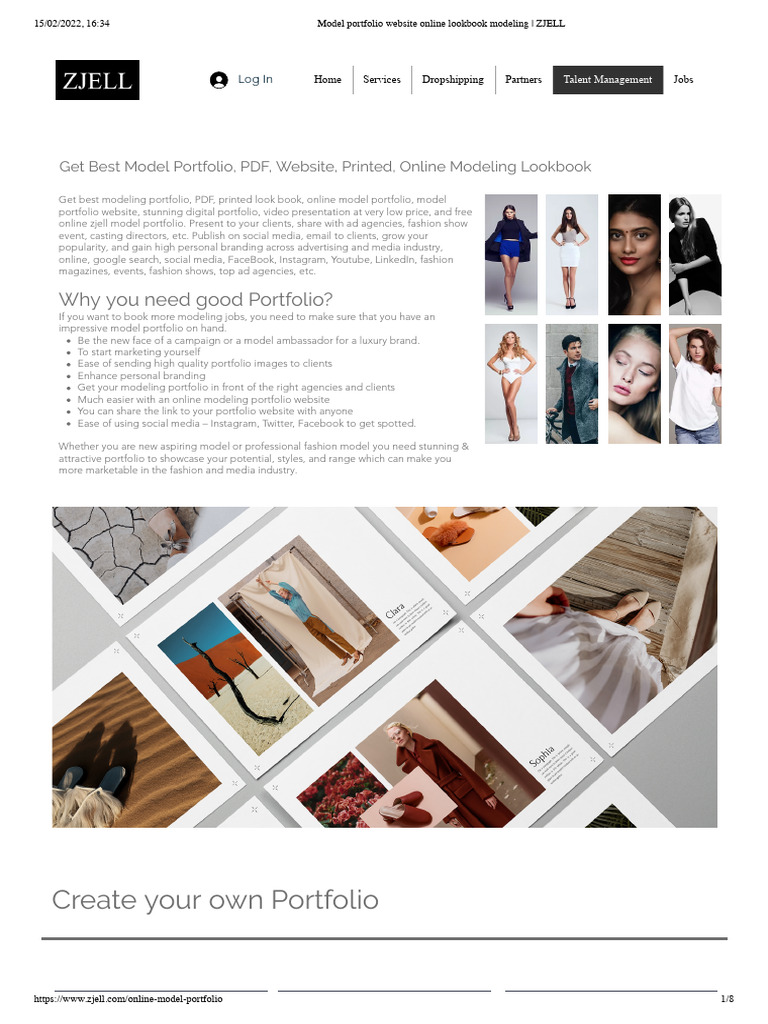 Model Portfolio Making Service | PDF