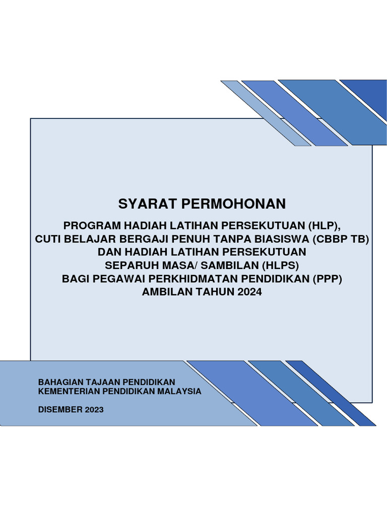 Syarat HLP 2024 | PDF