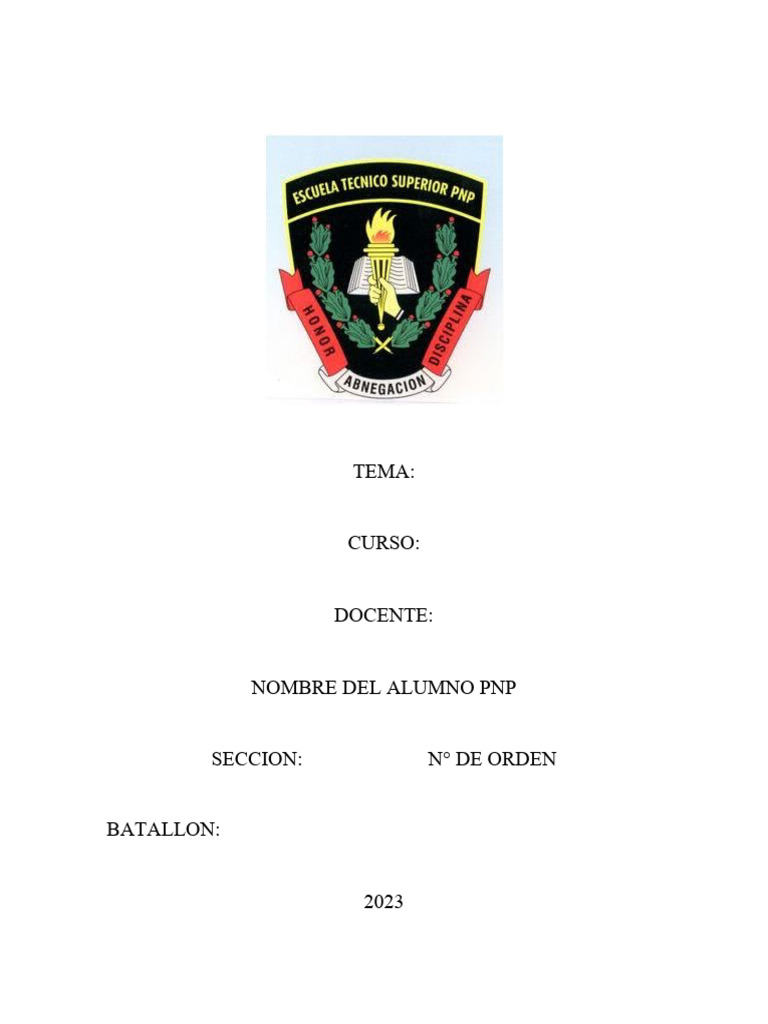 CARATULA de La PNP Eestp | PDF