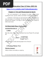 Physical Education Class 12 Chapter 8 Notes | PDF | Friction | Force