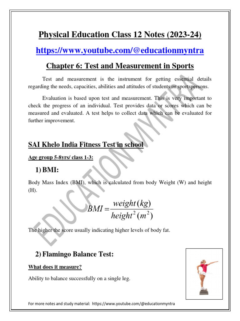 Physical Education Class 12 Chapter 6 Notes | PDF | Human Anatomy