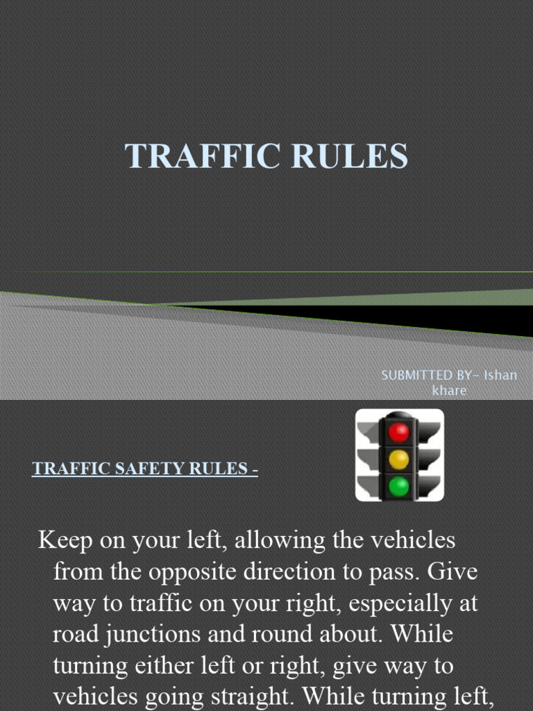 Traffic Rules | PDF