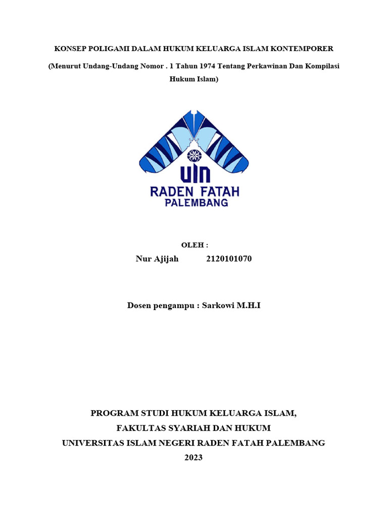 Poligami dalam Hukum Keluarga Islam | PDF