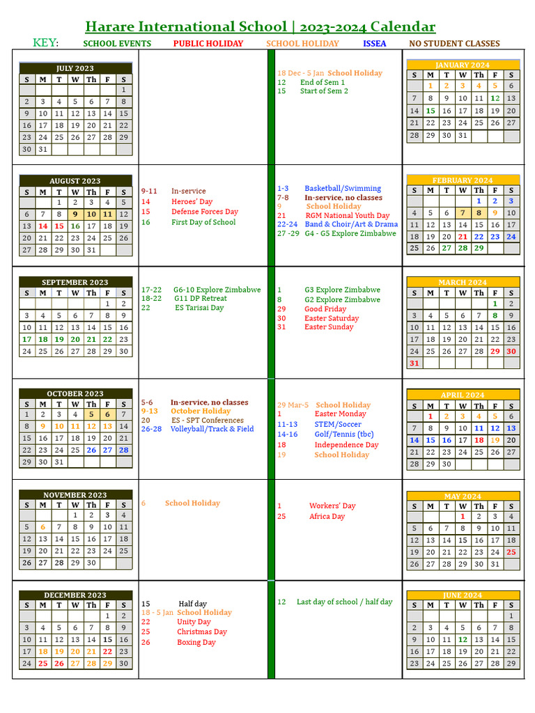 2023-2024SchoolCalendar | PDF | Easter | March Observances